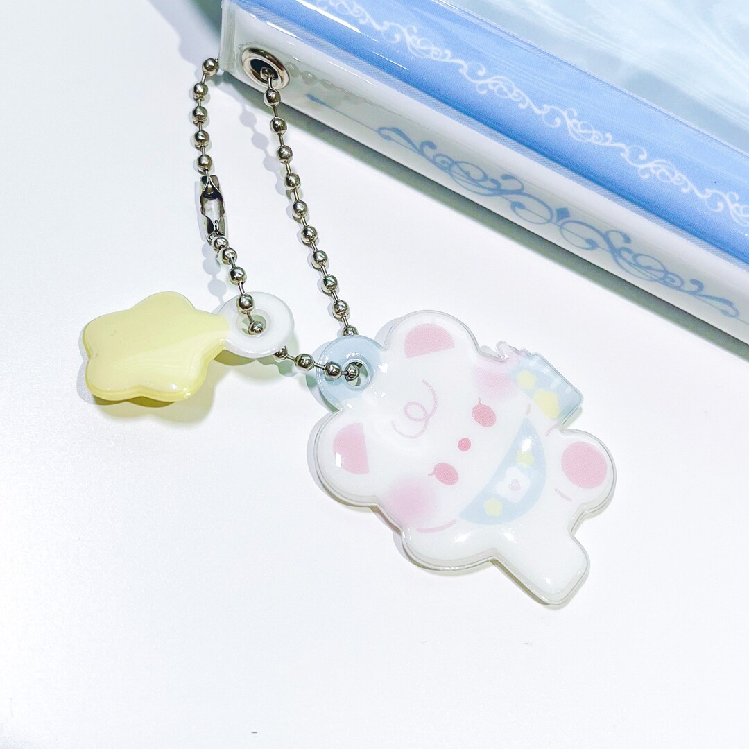 Honey Baby Puffy Key Chain, Sea Squishy Bear Key Chain Kpop Keyring ...
