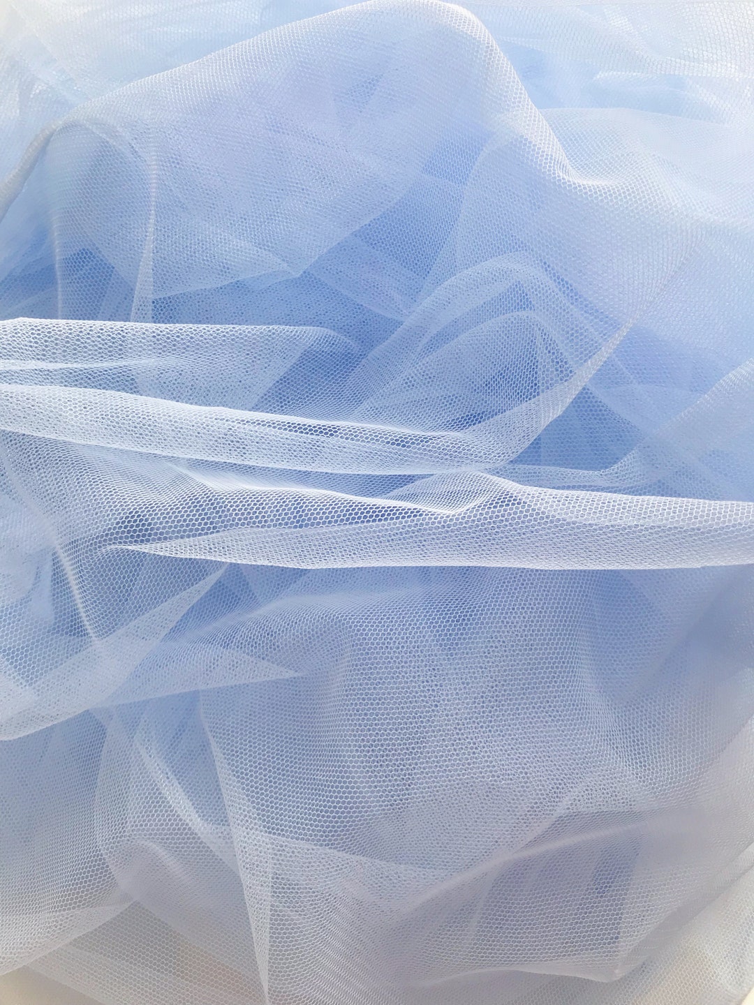 5 Yards/lot Blue Soft Colorful Mesh Fabric Wedding Dress Skirt Wedding ...
