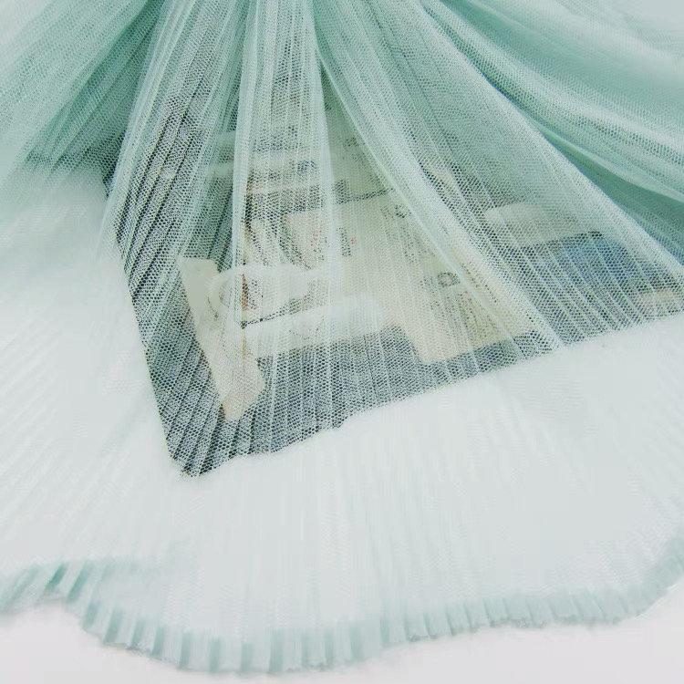 2 Yards Black Pleats Mesh Fabric Vertical Crease Ruffled Tulle Fabric ...