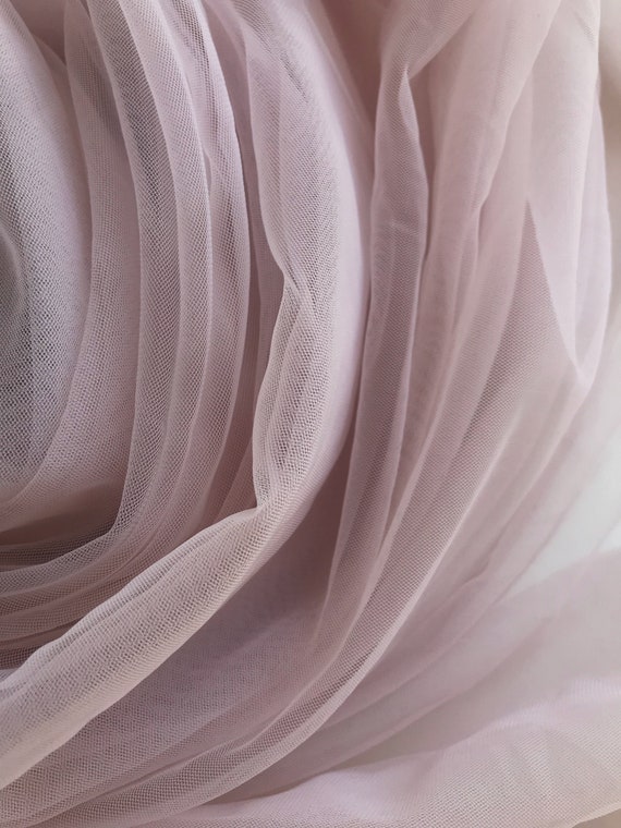 1 Yards Pale Mauve Tulle Lace Fabric Mesh Fabric Gauze Fabric - Etsy