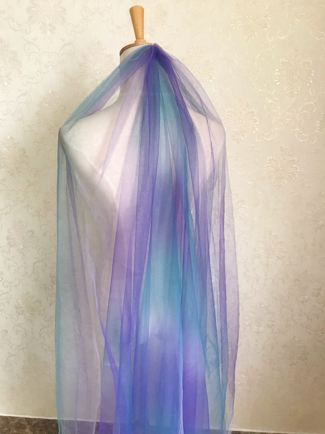 1 yarda tul tela gradiente arco iris tul encaje tela bridal - Etsy España