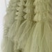 Green Pleated Ruffled Fabric Layers Tulles Lace Fabric Ruffled Fabric ...