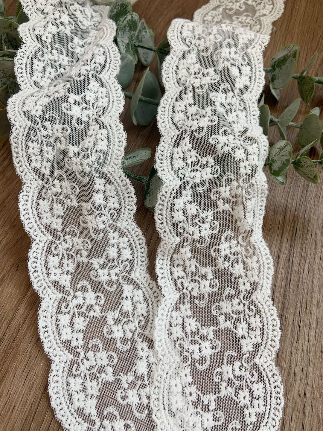 5 Yards Embroidered Lace Trims Vintage Flower Hollow Carved Mesh ...