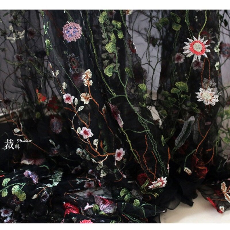 Embroidered Mesh - Etsy