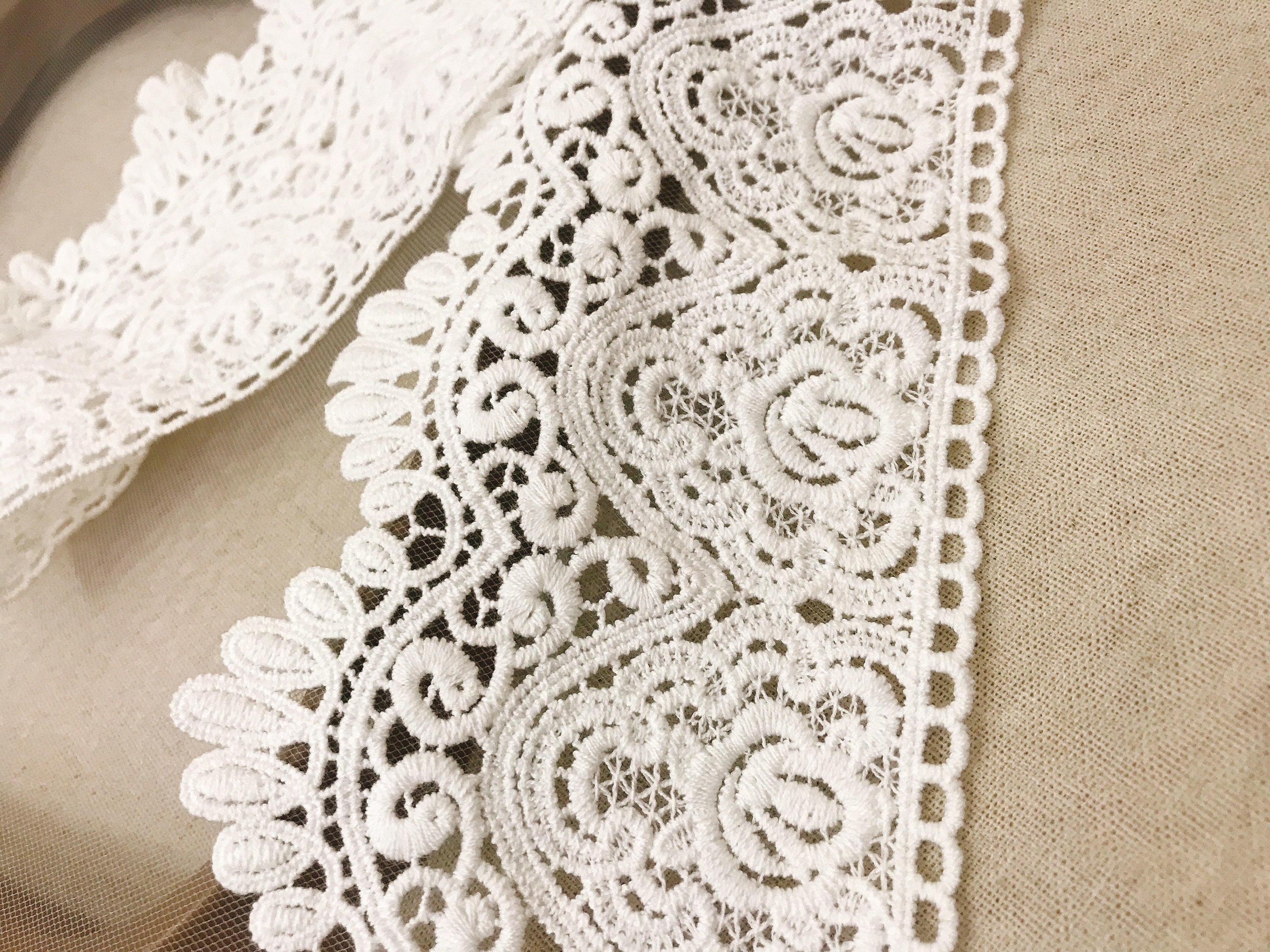 3 Yards Black Cotton Lace Trim Crochet Cotton Lace for Bridal - Etsy