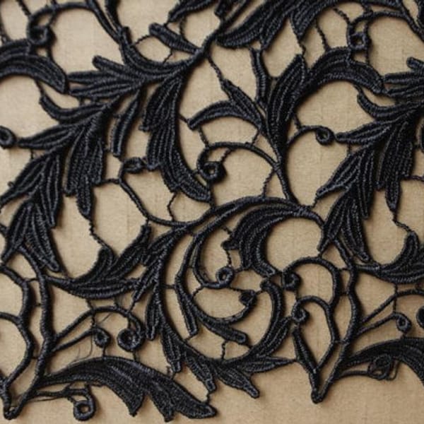 Black Lace Fabric - Etsy