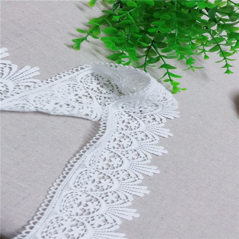 5 Yards off White Cotton Lace Trim Cotton Lace Trim With Floral, Doily ...