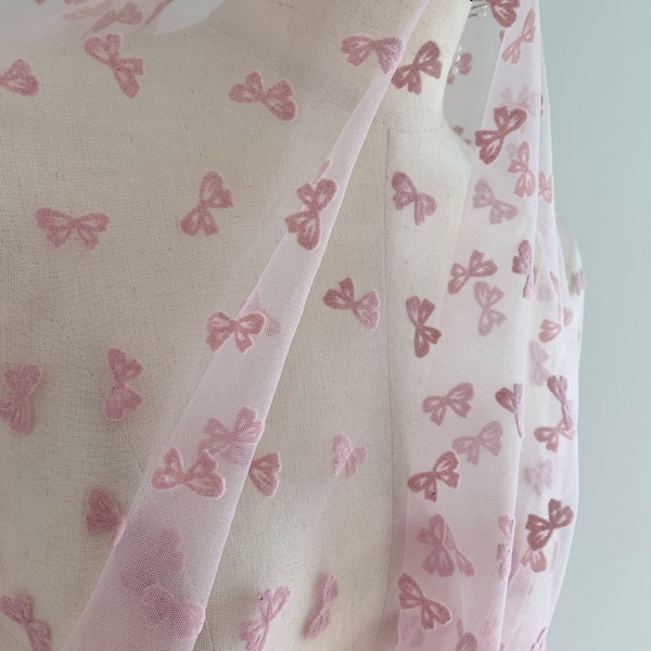 Bow Print Fabric - Etsy UK