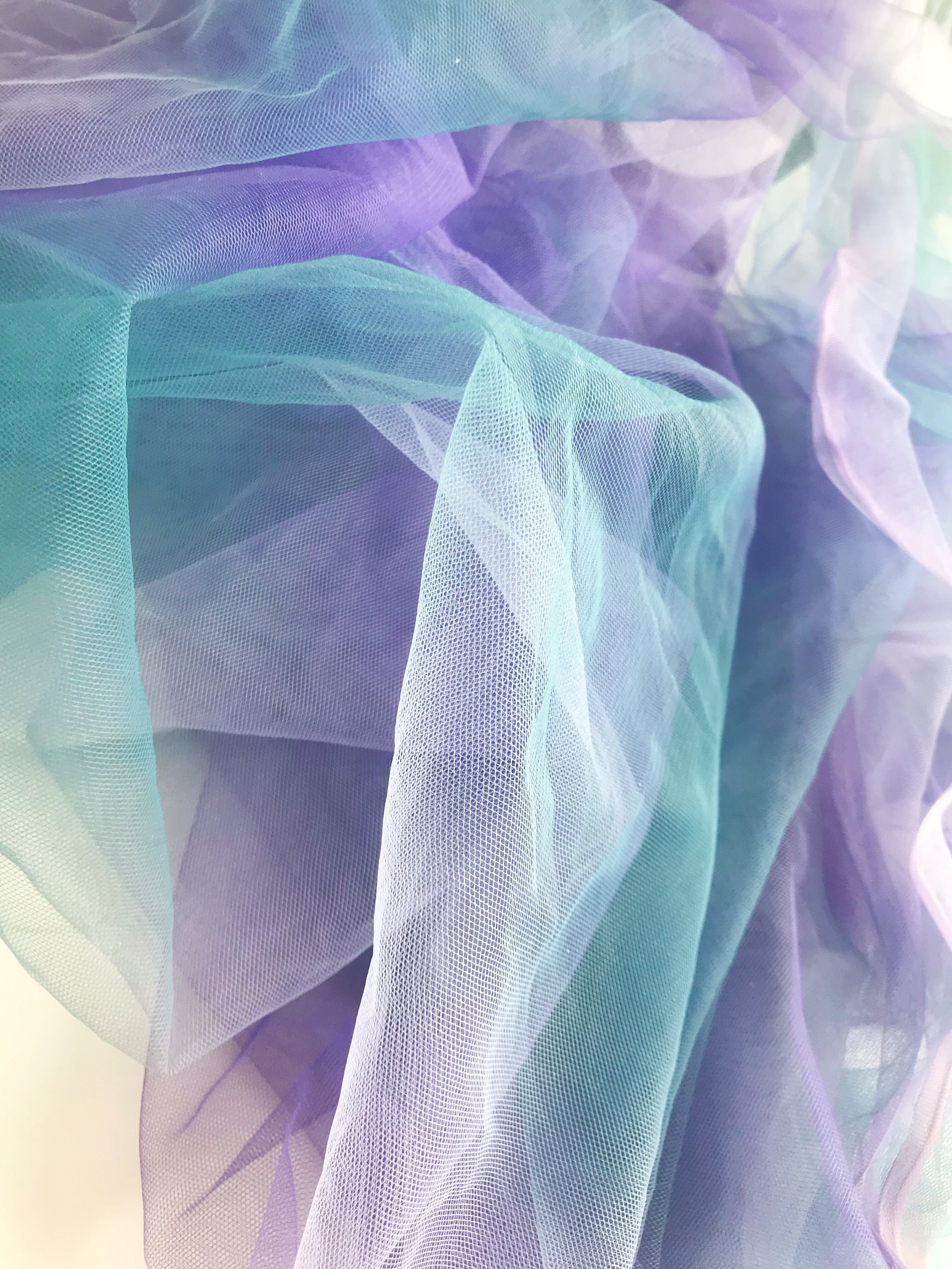 1 cour Tulle Fabric Gradient Rainbow Tulle Dentelle Tissu | Etsy