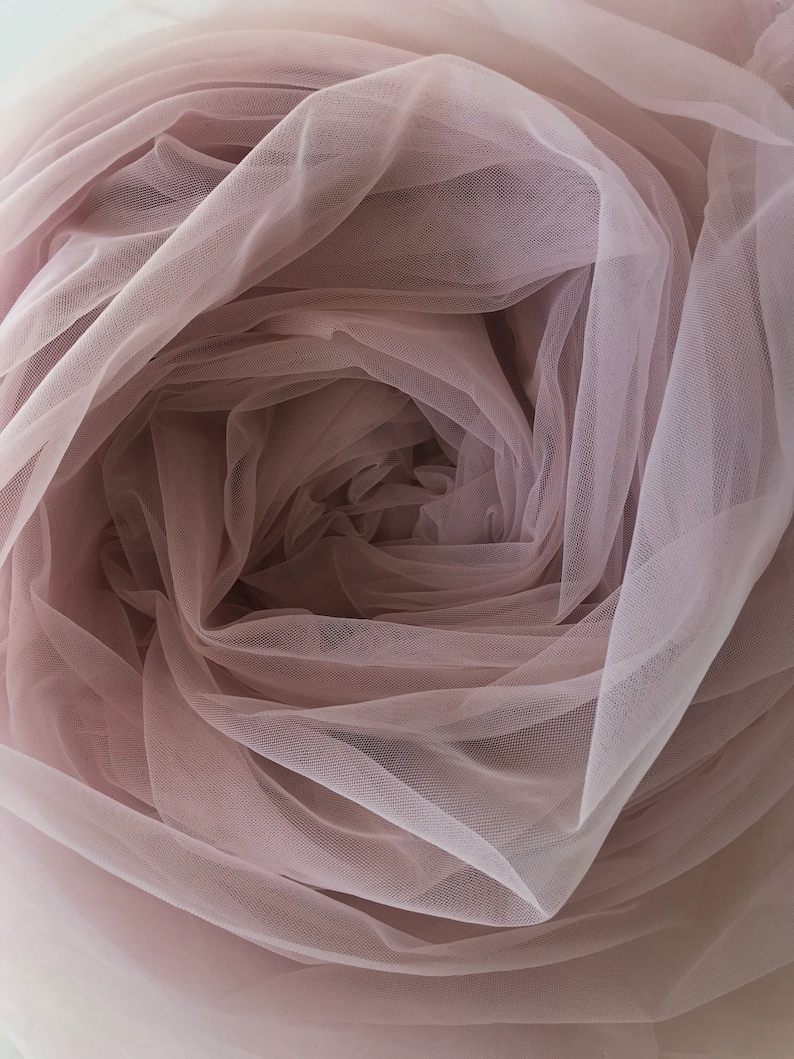 1 Yards Pale Mauve Tulle Lace Fabric Mesh Fabric Gauze Fabric Net ...