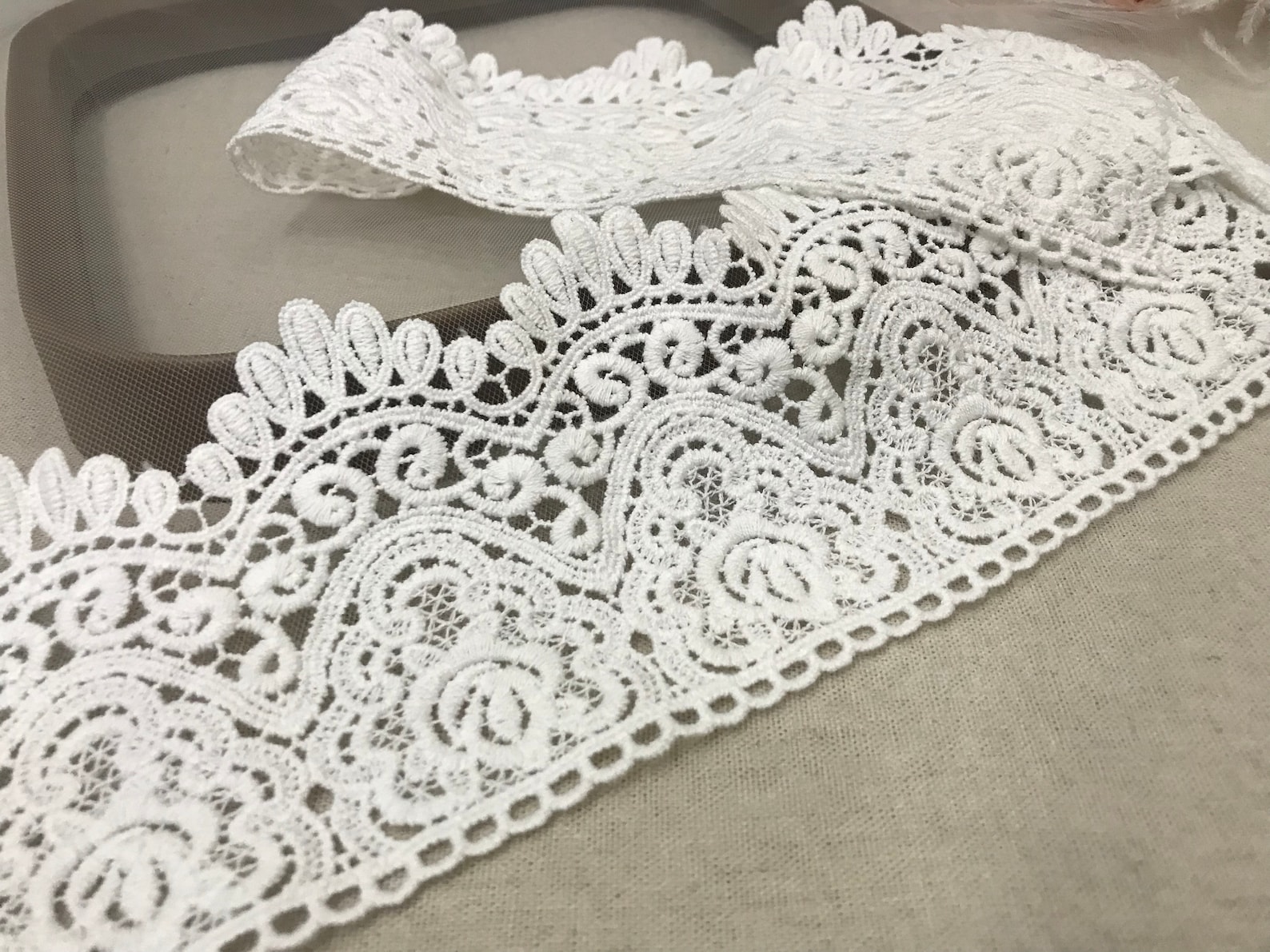 3 Yards Black Cotton Lace Trim Crochet Cotton Lace for Bridal - Etsy