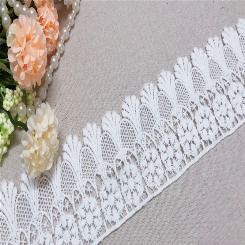 5 Yards off White Cotton Lace Trim Cotton Lace Trim With Floral, Doily ...