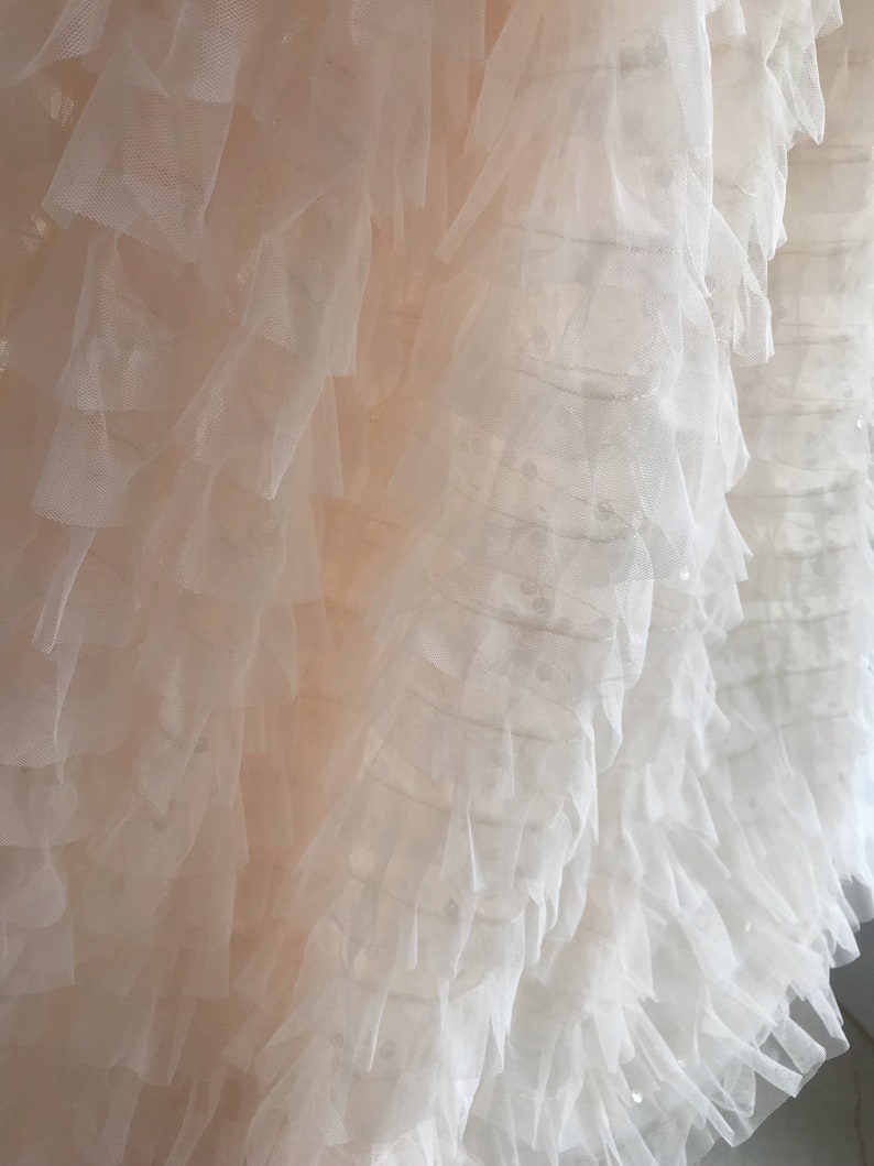 3 Yard Green Ruffled Fabric Wedding Dress Bridal Lace Fabric - Etsy