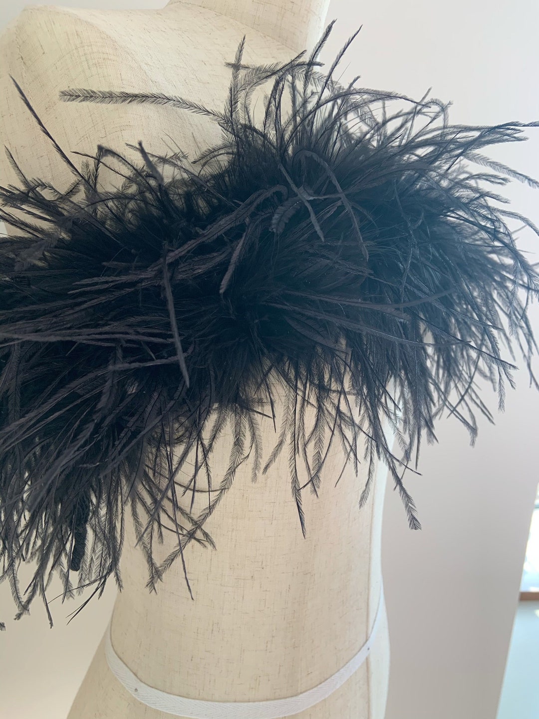 Ostrich Feather Black Fluffy Shawl for Wedding Stage Clothing Shawl 2 ...