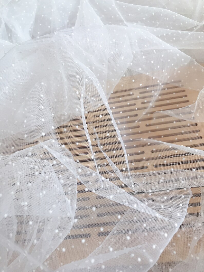 Lavender Polka Dot Flocked Mesh Fabric Tulle Mesh Fabric With - Etsy