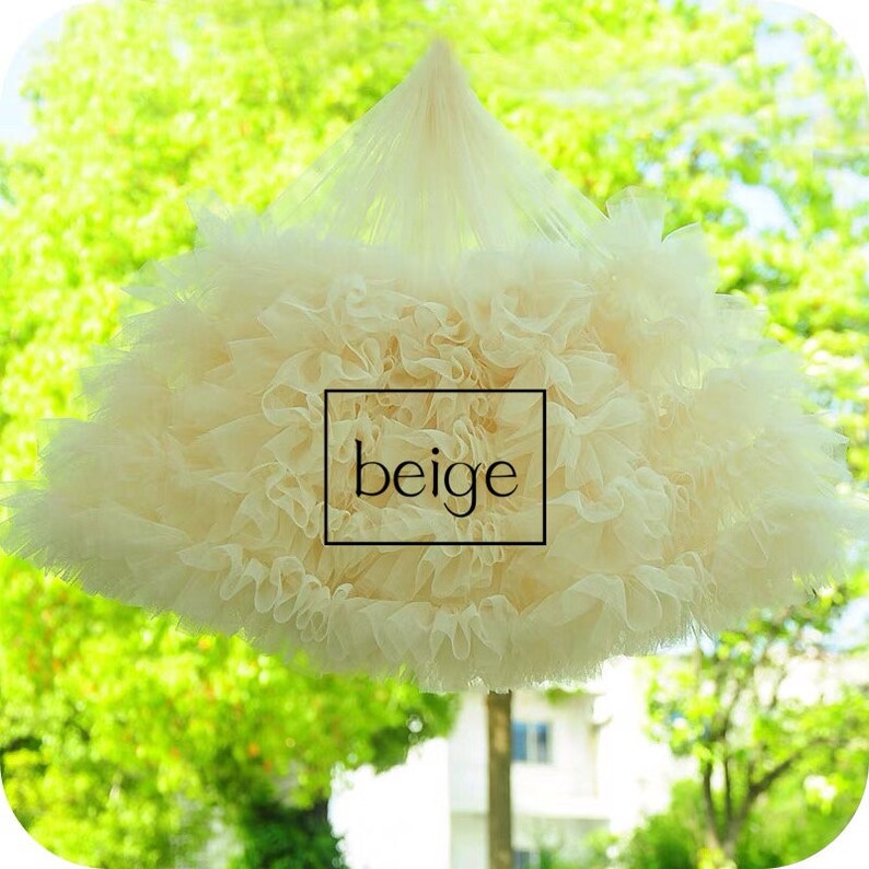 28cm Apricot Ruffle Lace Fabric Handmade DIY Material Wedding Dress ...