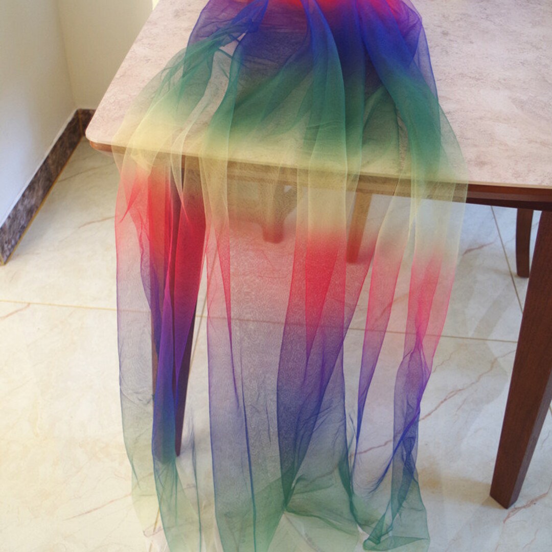 1 Yard Gradient Mesh Fabric Soft Transparent for Dress Clothing Fabric ...