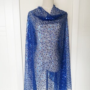 Lavender Purple Heavy Sequins Lace Fabric With Bead Sequins for Bridal ...