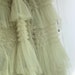 Green Pleated Ruffled Fabric Layers Tulles Lace Fabric Ruffled Fabric ...
