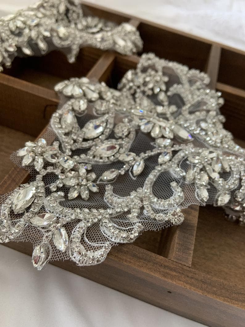 Rhinestone Bead Applique Heavy Bead Handmade Rhinestone | Etsy