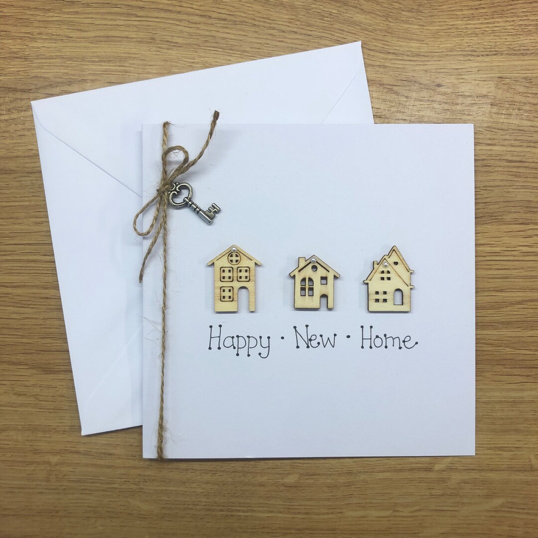 Happy New Home Card Happy First Home Personalised Card - Etsy