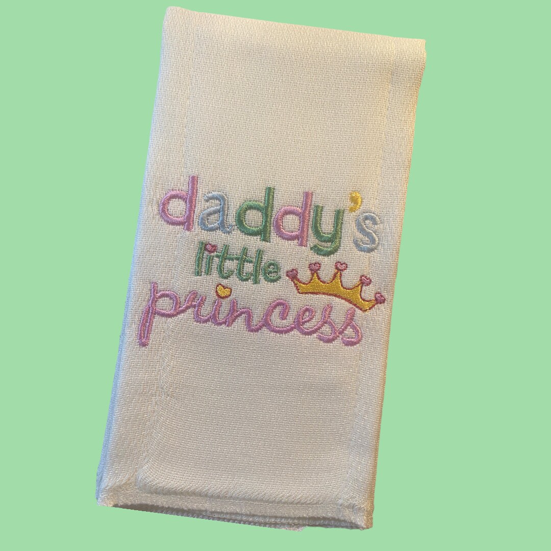 Baby Girl Burp Cloths, Daddy's Little Princess Burp Cloth, Baby Gift ...
