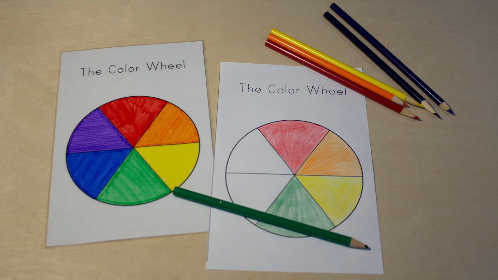 Color Wheel Coloring, Introduction to Color Theory, Art Activity - Etsy