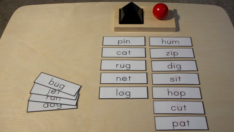 Noun and Verb Sorting, Beginning Grammar, CVC Reading, Montessori ...