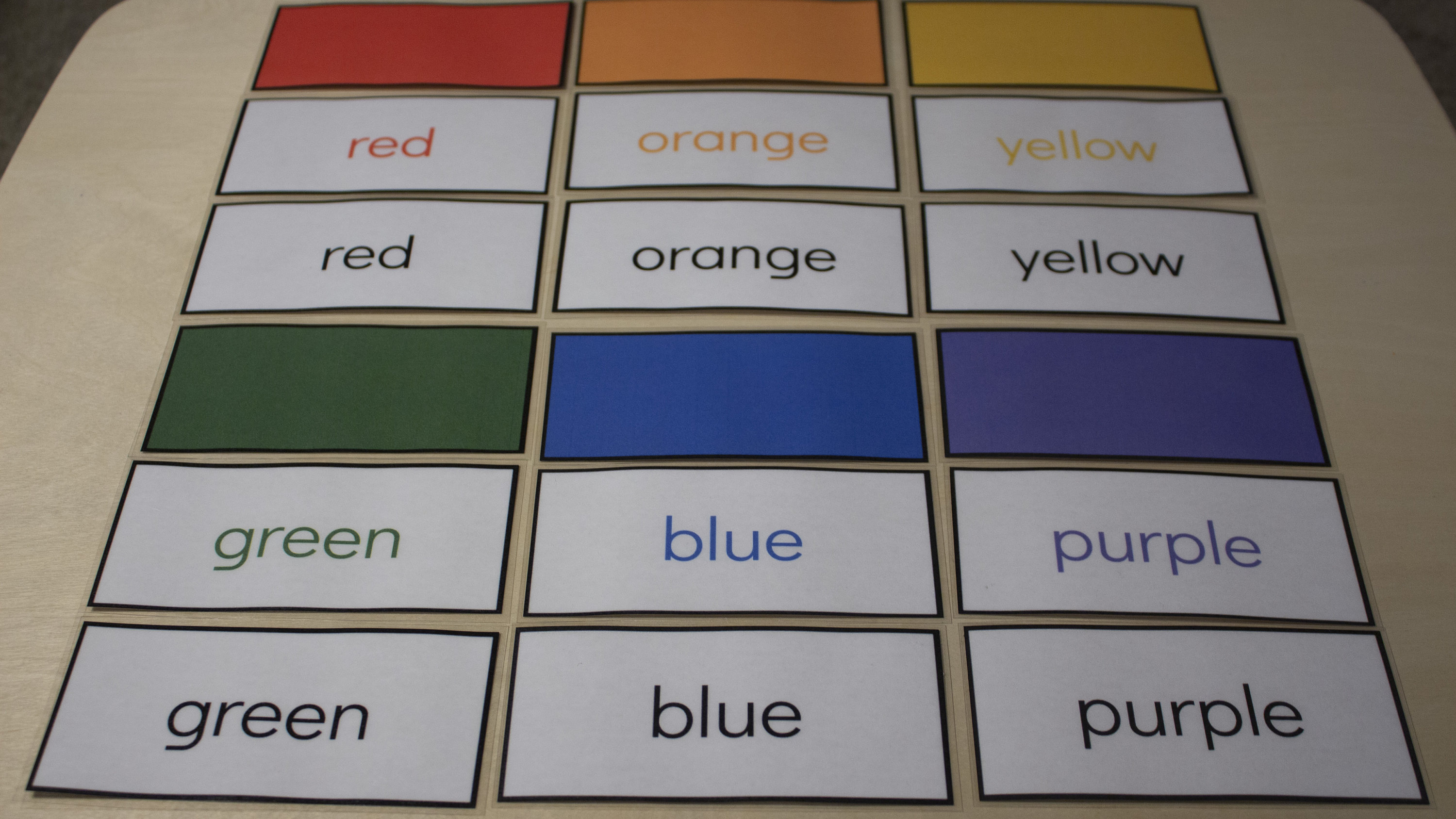 Color Words in Three Steps, Montessori-inspired Activity - Etsy