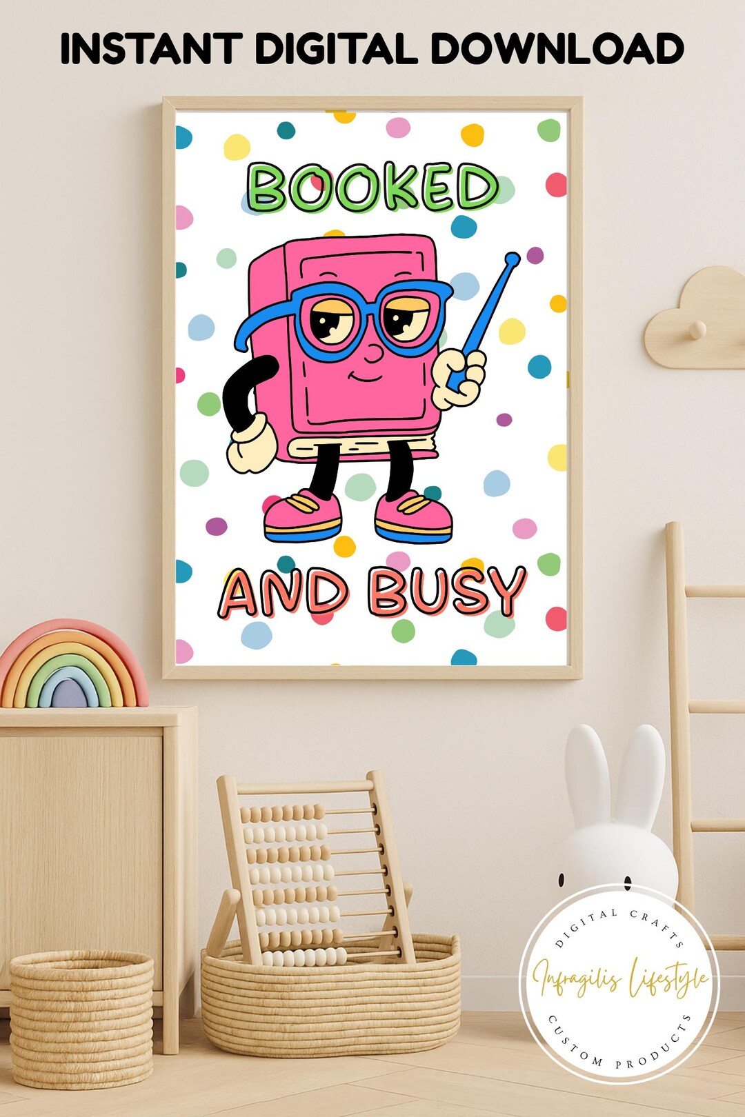 Booked and Busy Posters | Kids Learning Wall Art (digital Download) - Etsy
