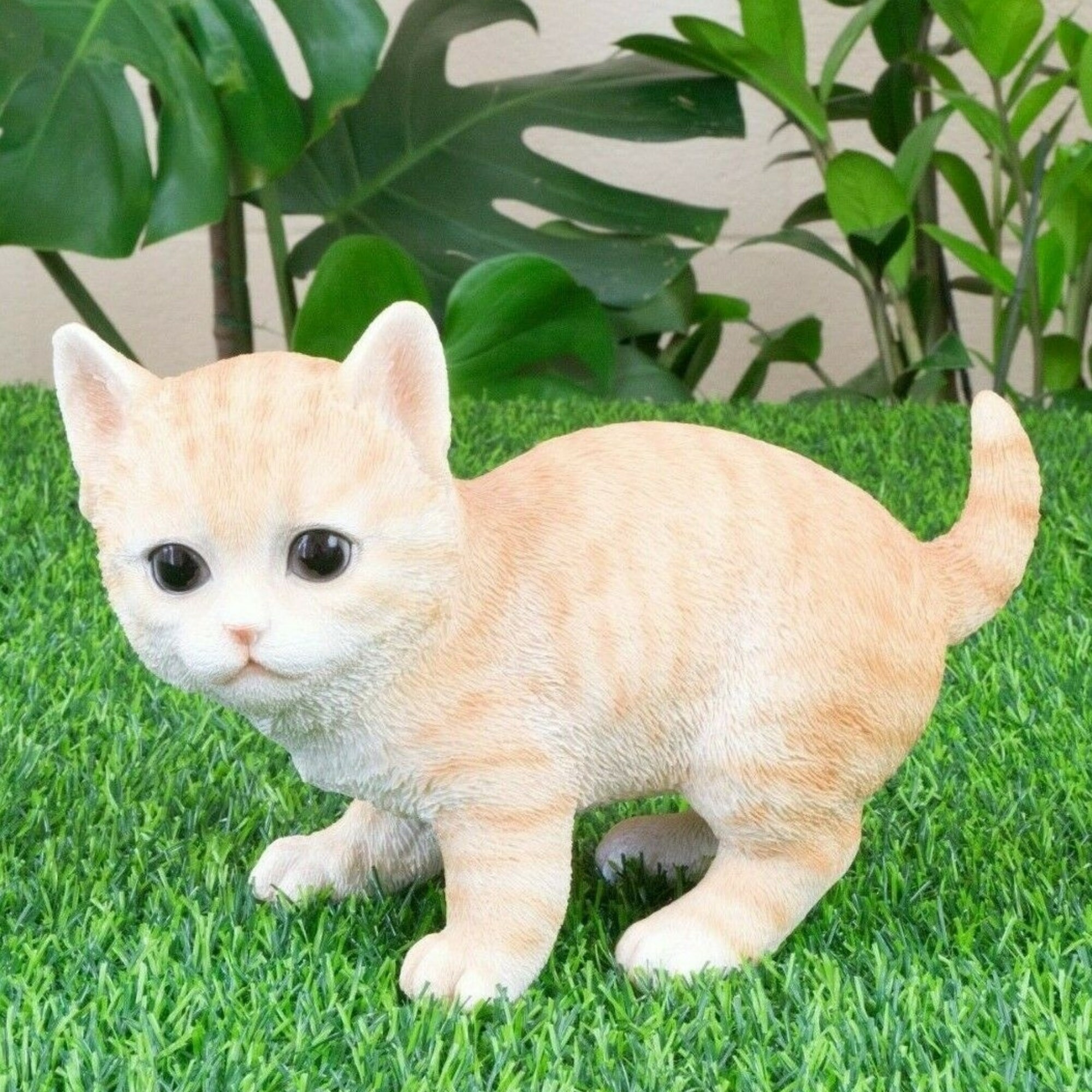 Orange Tabby Cat Figurine Statue Lifelike Collectible Animal | Etsy