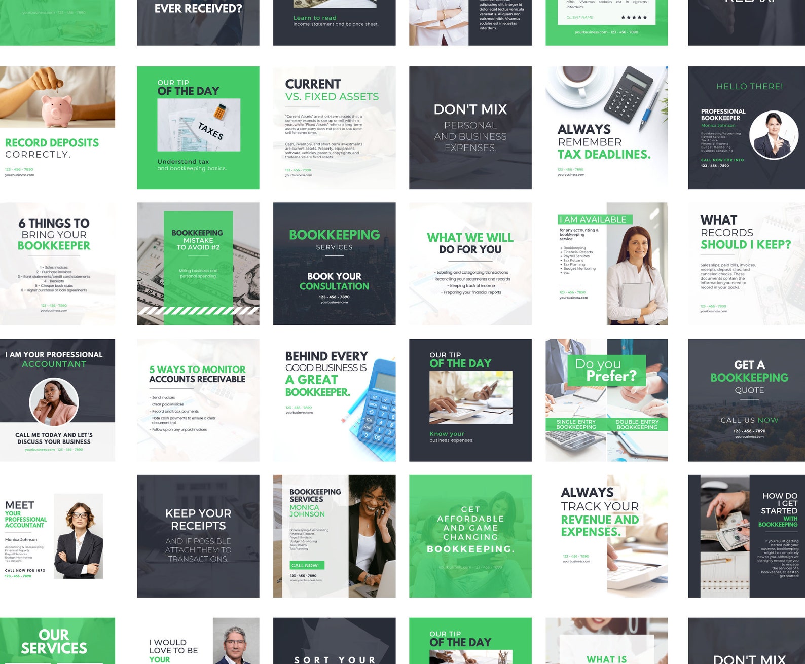 200 Bookkeeping Templates, Bookkeeping Social Media Posts, Bookkeeping ...
