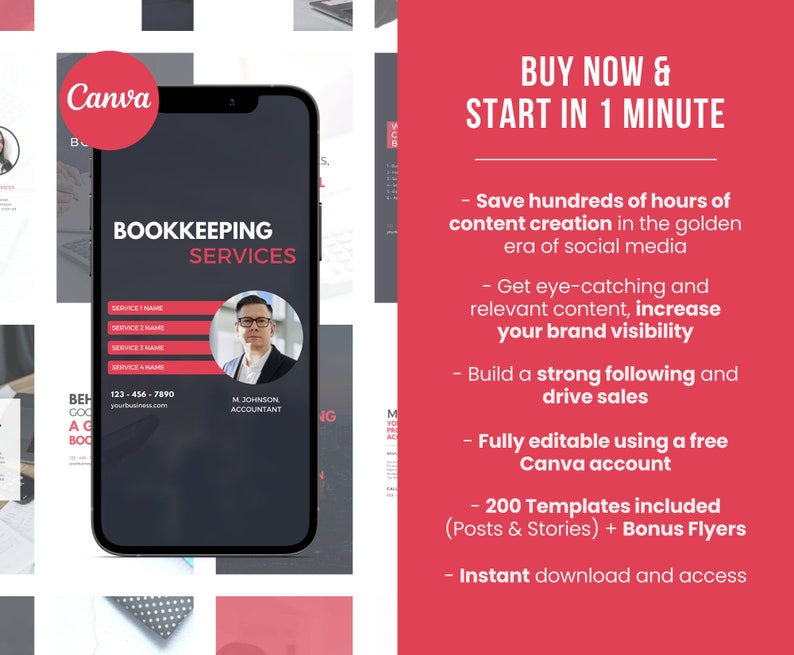 200 Bookkeeping Templates, Bookkeeping Marketing, Bookkeeping Social ...