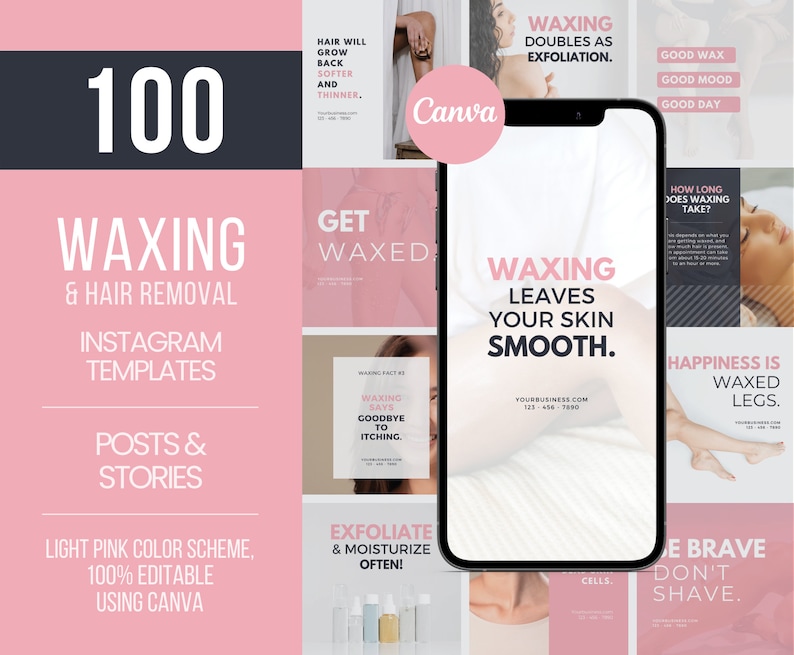 100 Waxing Templates, Waxing Instagram Posts, Waxing Flyer, Waxing ...