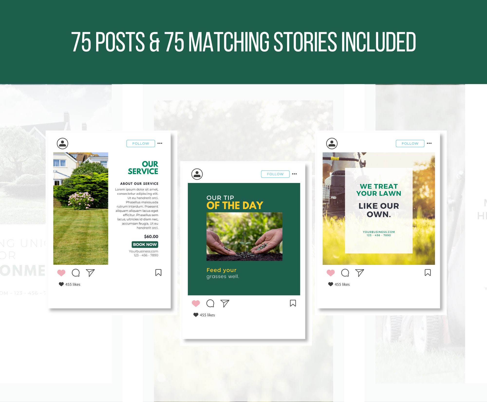 150 Landscaping Templates, Lawn Care Social Media Posts, Landscaping ...