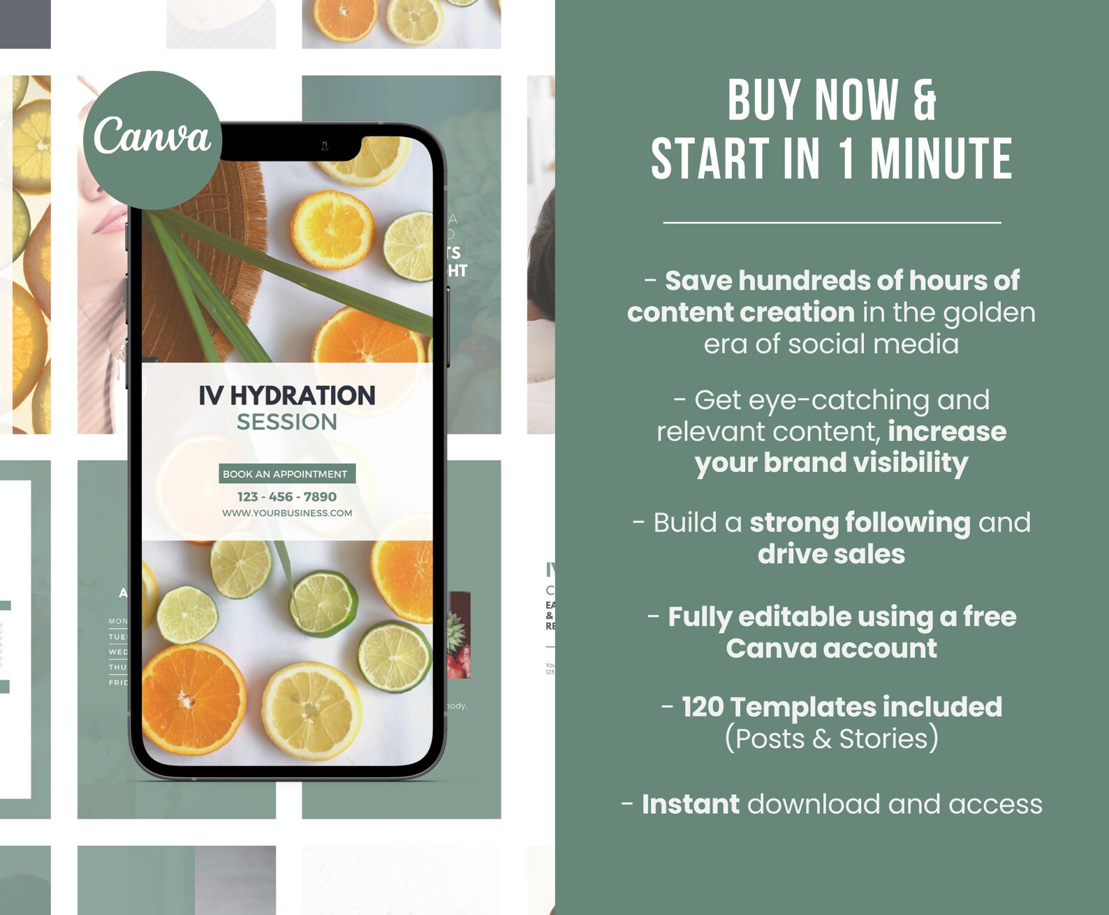 120 IV Hydration Templates, IV Therapy Flyer, IV Therapy Marketing, Iv ...