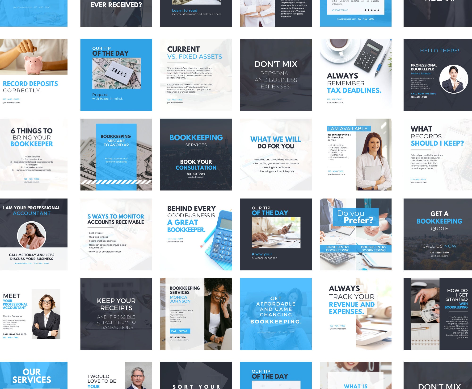 200 Bookkeeping Templates Bookkeeping Social Media Posts - Etsy