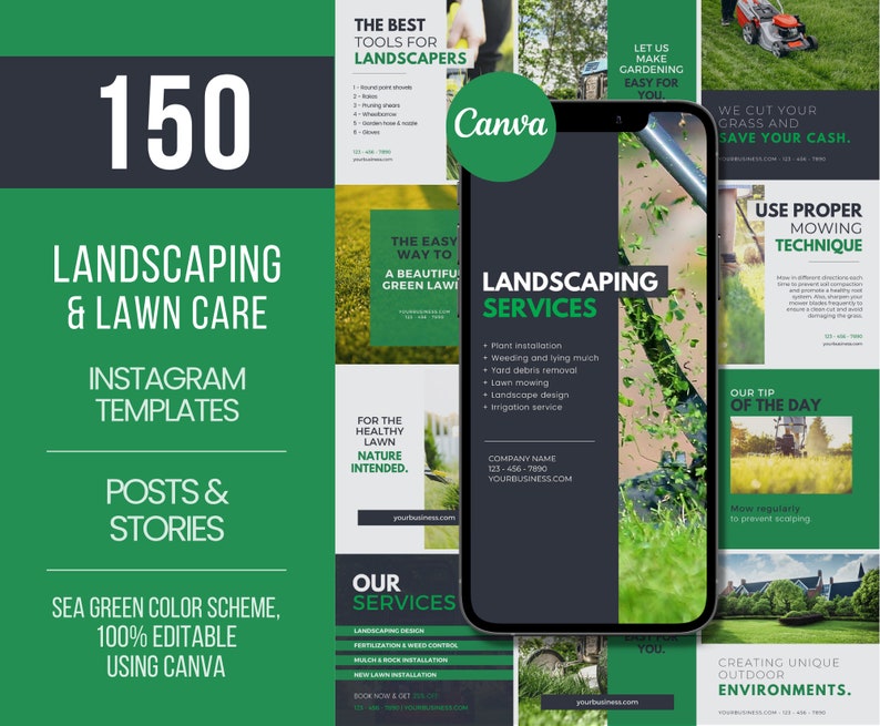 150 Lawn Care Templates, Landscaping Flyers for Landscaping Marketing ...
