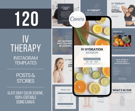 120 IV Hydration Templates IV Therapy Flyer IV Therapy - Etsy