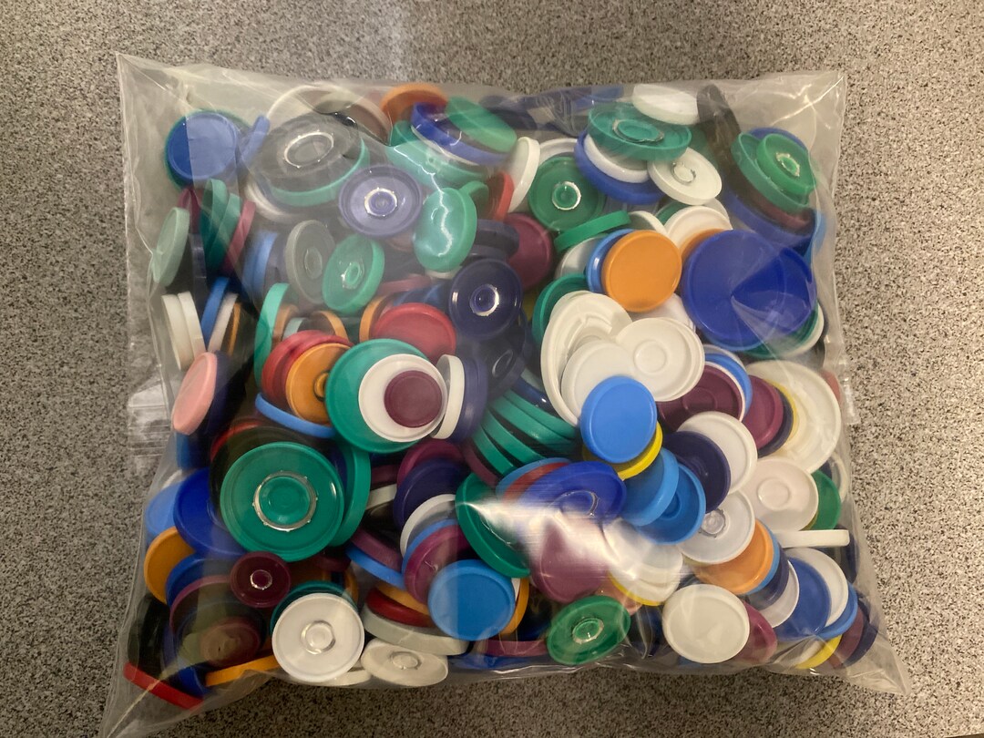 Medication Vial Caps (crafts DIY) Rainbow Colors - Etsy