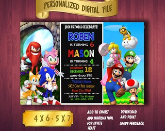 Double Theme Birthday Invite | Etsy