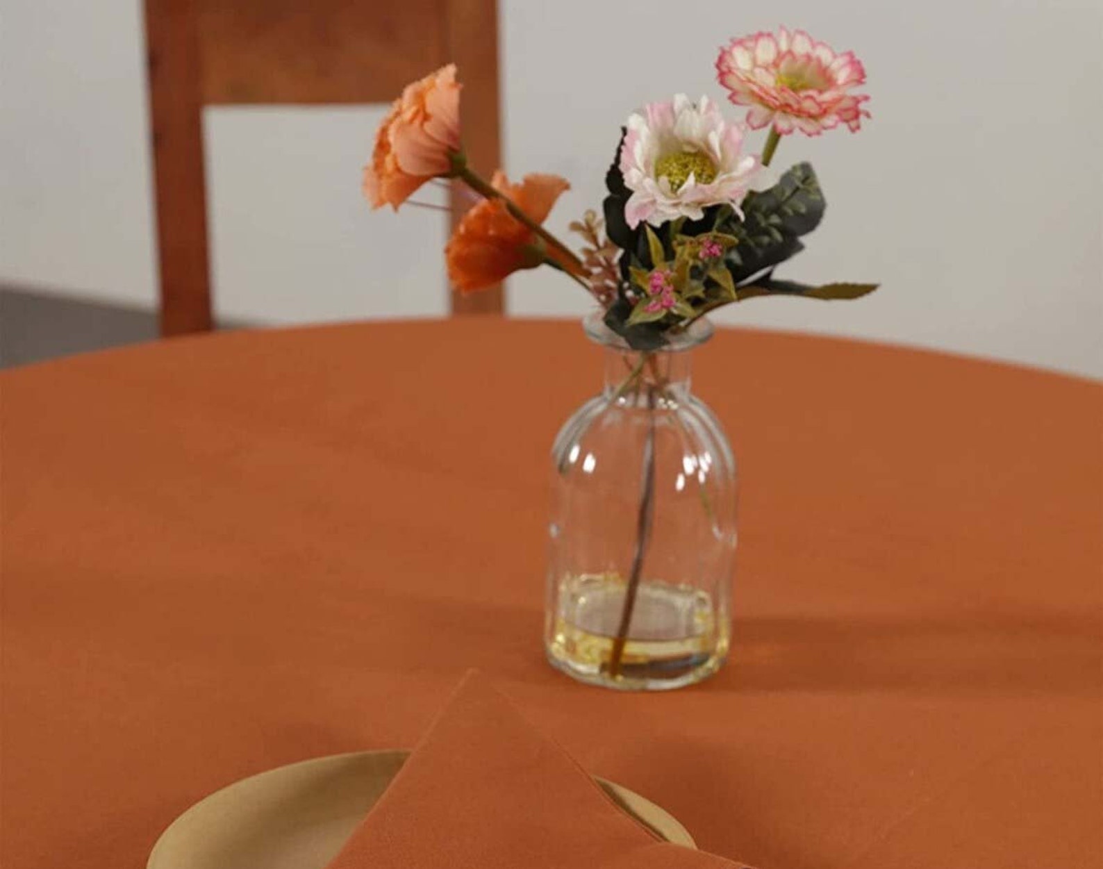 Designer Table Round Rust Color Tablecloth Cotton Tablecloths - Etsy