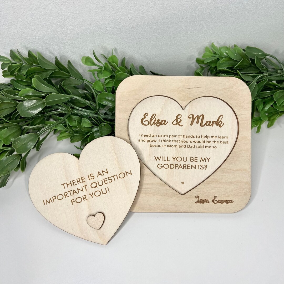 Godparents Godfather Godmother Invitation | Godparents Proposal | Will ...