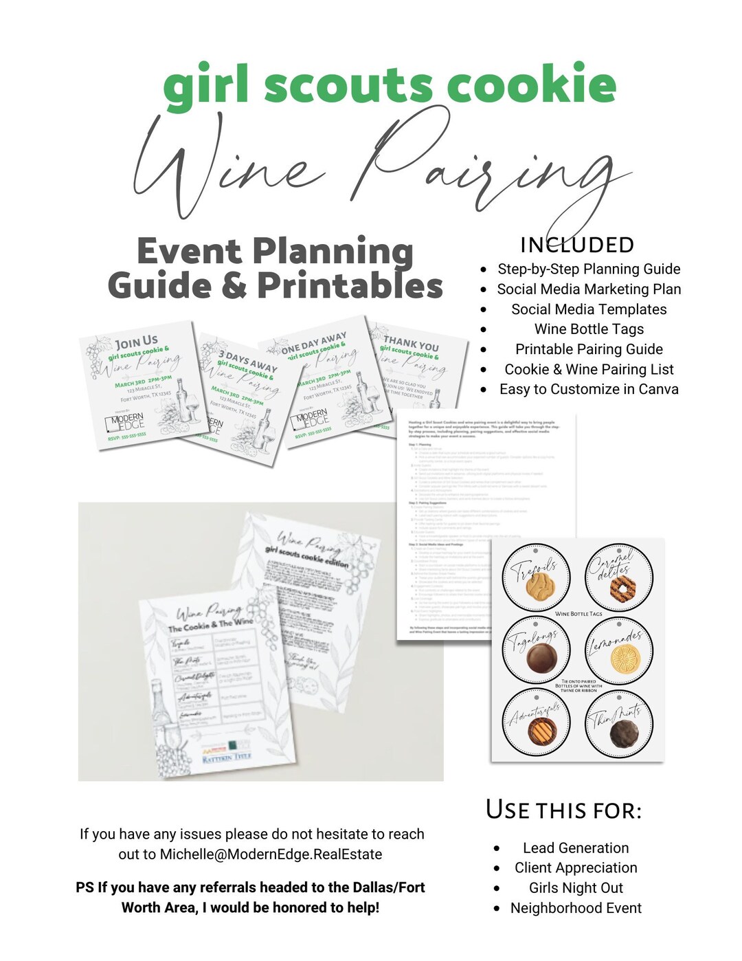 Girl Scouts Cookie & Wine Pairing Event Planning and Printables *great ...