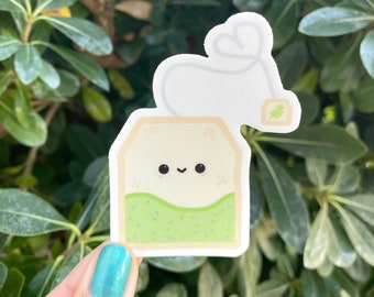Green Tea Sticker - Etsy