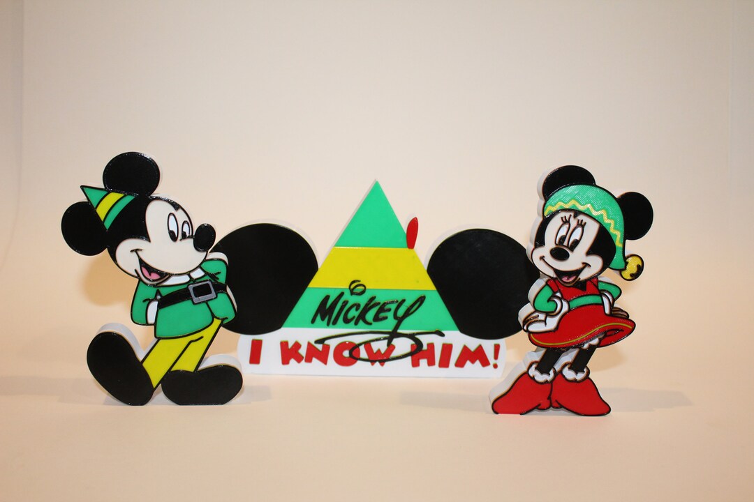 ELF Inspired Mickey and Minnie Decor - Etsy