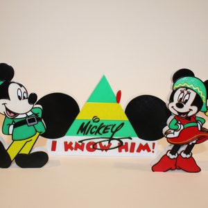 ELF Inspired Mickey and Minnie Decor - Etsy