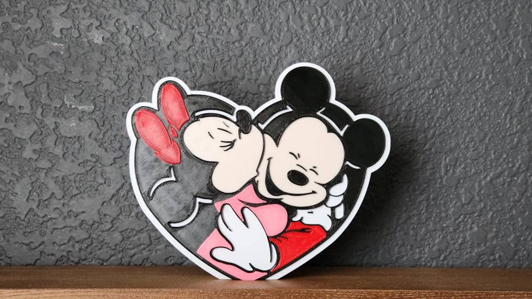 Mickey and Minnie Inspired Heart - Etsy