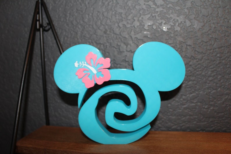 Moana Hawaiian Mickey Head Decor - Etsy