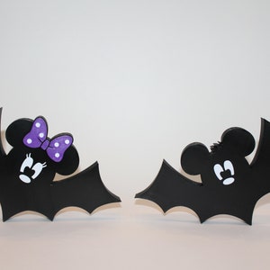 Mickey and Minnie Mouse Bats / Disney Inspired Halloween Decorations - Etsy